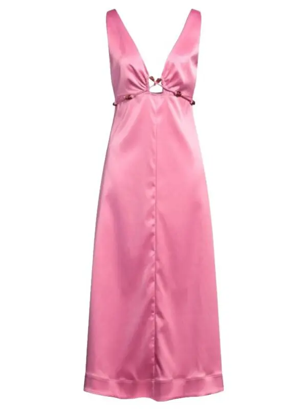 GANNI Flared Dress - Pink