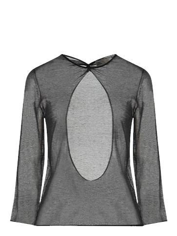 Tory Burch Crew Neck T-shirt - Gray