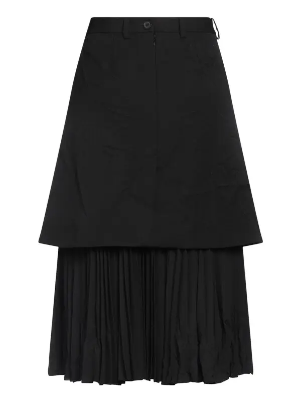 Balenciaga Simple Pleated Skirt - Black