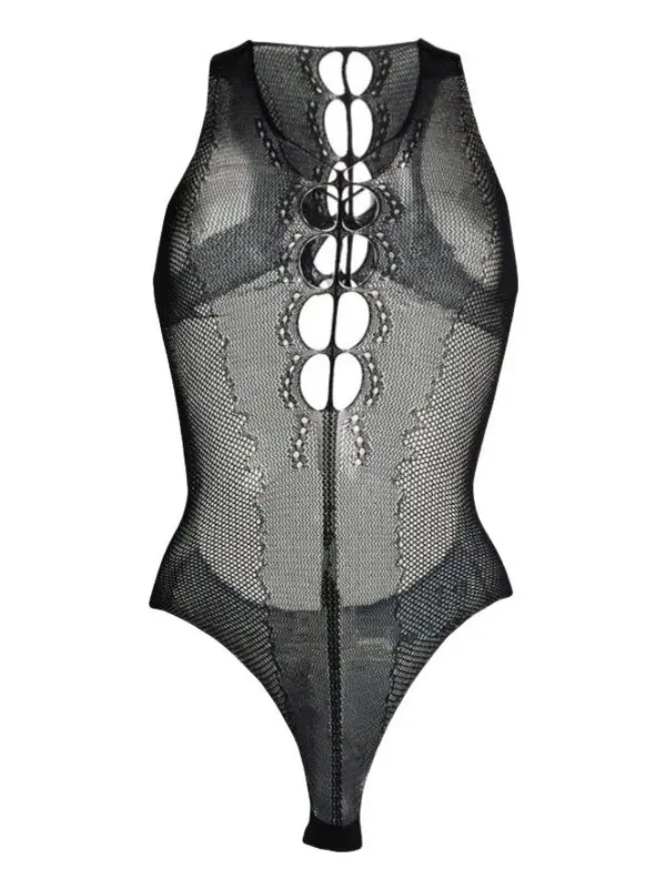 Saint Laurent Lightweight Knit Bodysuit - Black