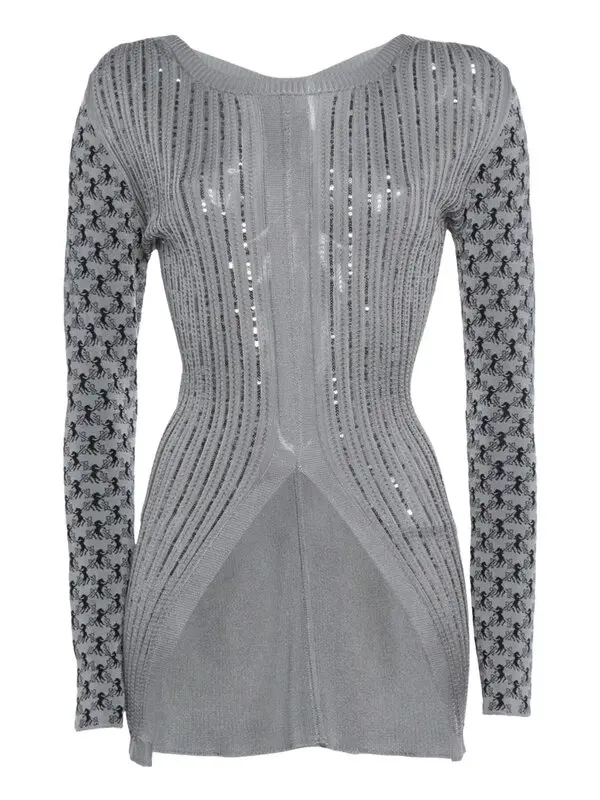 Chloé Multicolour Pattern Jumper - Gray