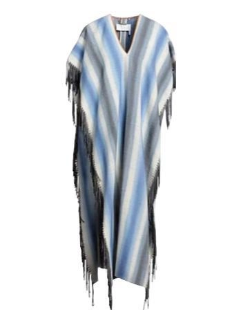 Chloé Striped Shawl Coat - Gray