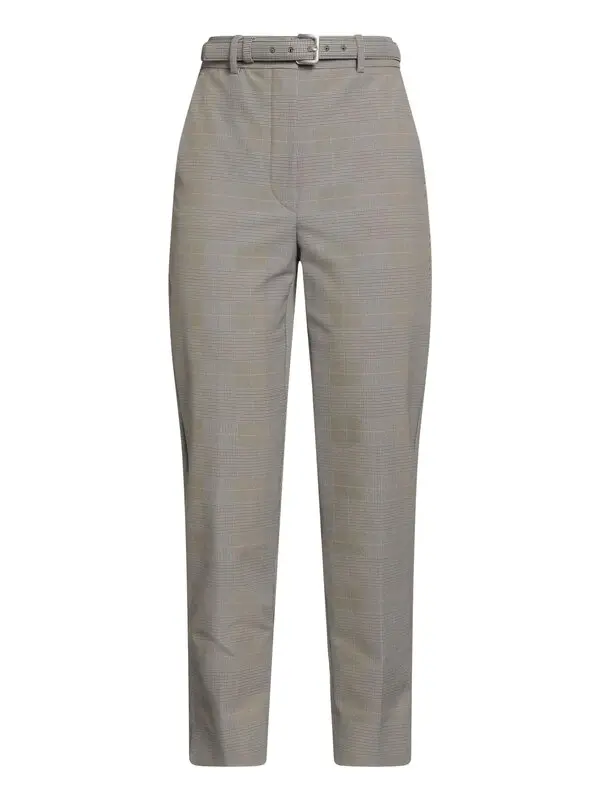 Sportmax Plaid Straight-leg Pants - Gray