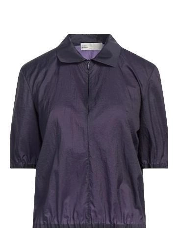 Tory Burch Collared Short Sleeve Blouse - Black