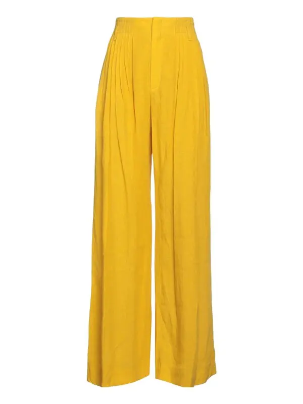 Chloé Plain Colour Wide-leg Trousers - Yellow
