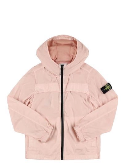 Stone Island Hooded Nylon Windbreaker - Pink