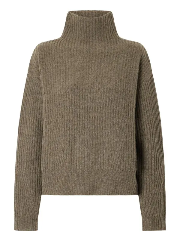 Le Kasha Oversized Turtleneck Knit Sweater - Green