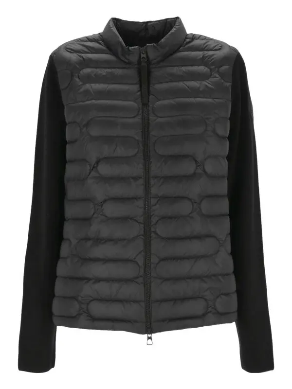 Moncler Zip-up Knit Padded Cardigan - Black