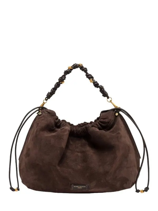GIANNI CHIARINI Morgana Knotted Handle Shoulder Bag - Brown