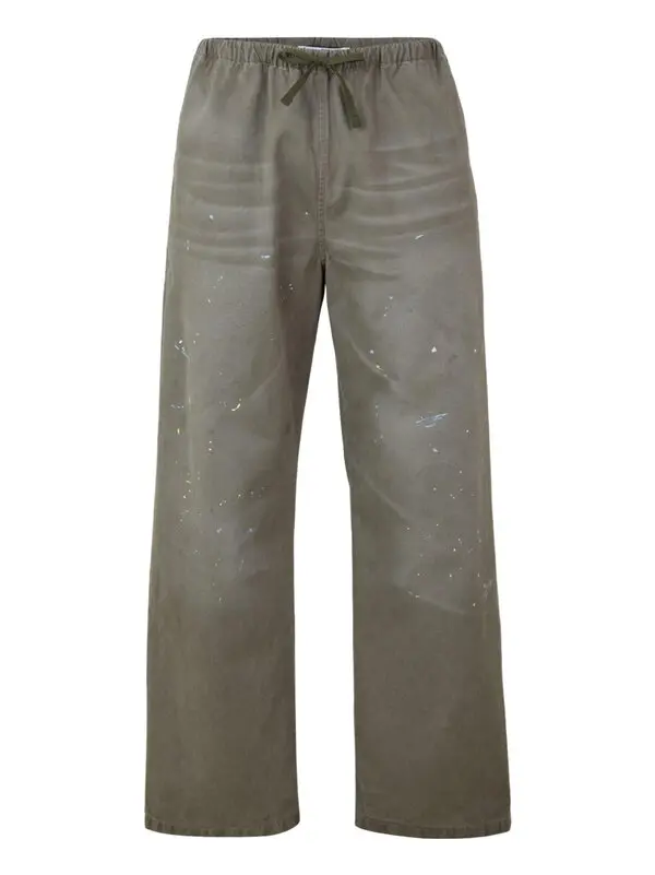 Acne Studios Splattereffect Drawstringwaist Wideleg Trousers - Gray