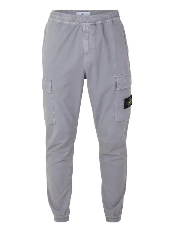 Stone Island Badge Detail Cargo Jogger Trousers - Black