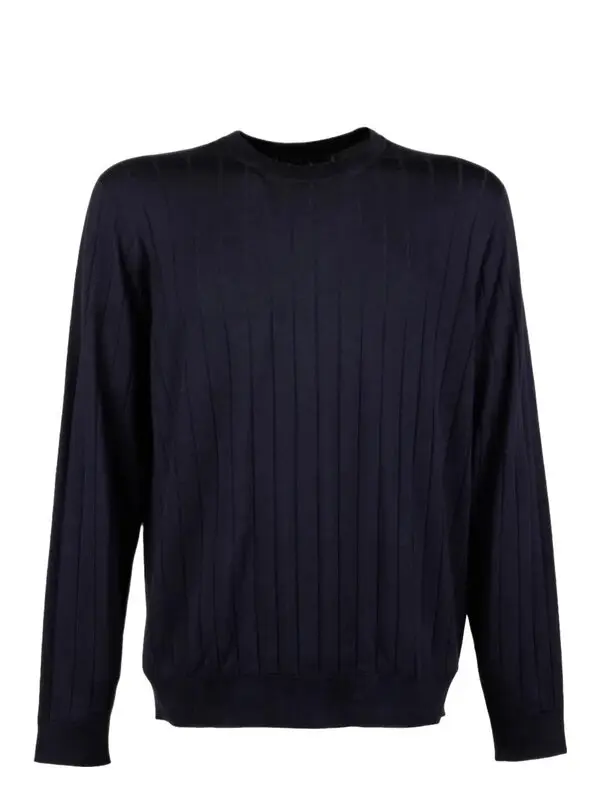 Peserico Ribbed-knit Pullover - Navy Blue