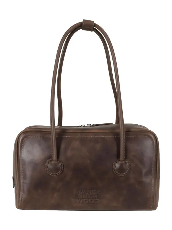 MARGESHERWOOD Double Handle Handbag - Washedbrownpullup