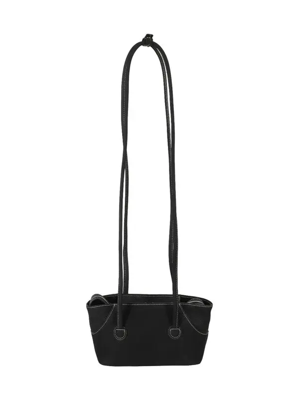 MARGESHERWOOD Rectangular Crossbody Bag With Double Handles - Blacknubuck