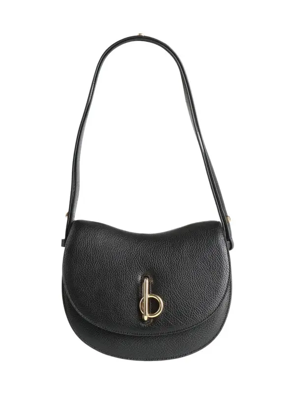 Burberry Leather Saddle Bag - Black