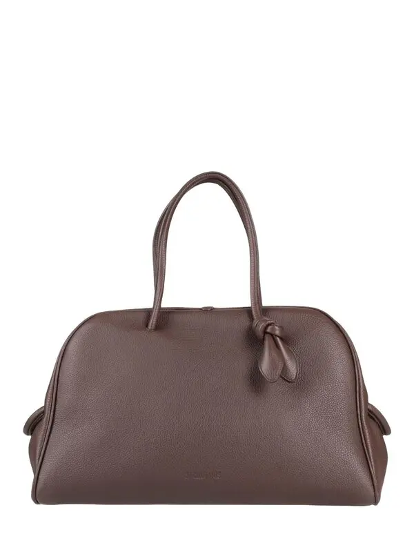 Jacquemus Pebbled-leathertop Handles - Brown