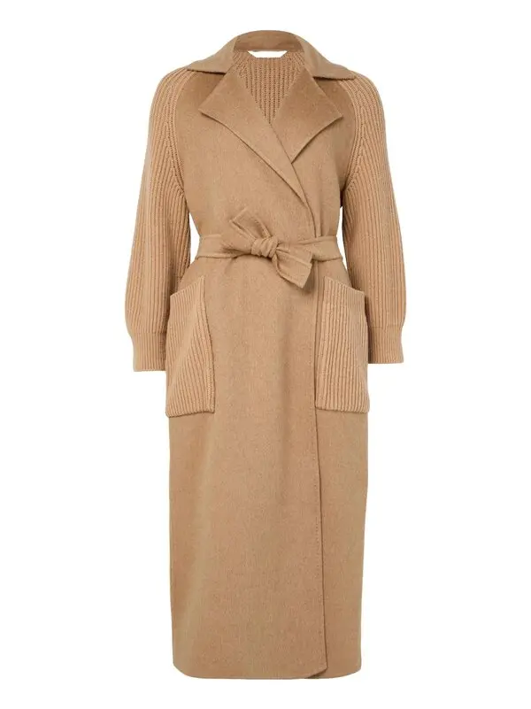 Max Mara Berard Long Coat - Nude