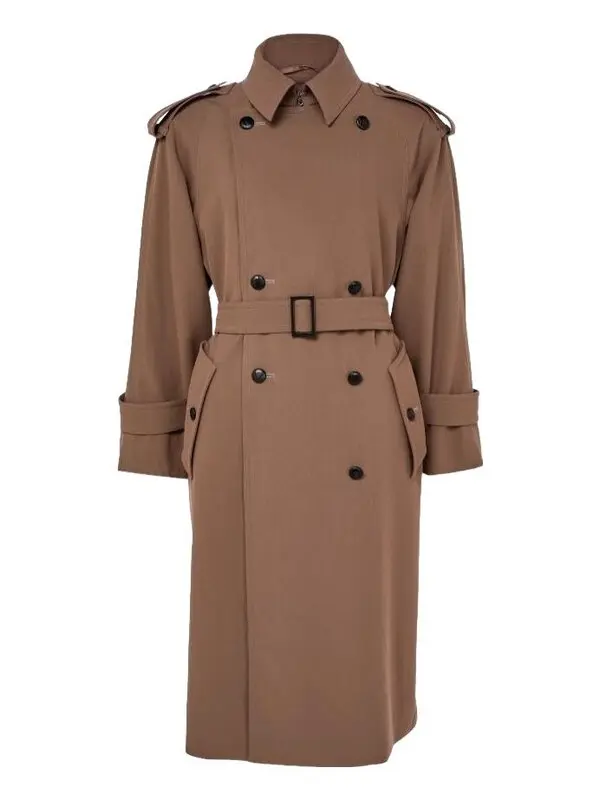 Max Mara Longline Belted Coat - Brown