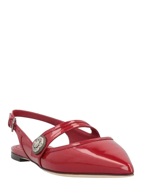 Dolce & Gabbana Patent Leather Flat Shoes - Red
