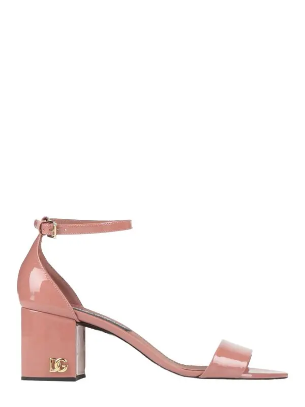 Dolce & Gabbana Patent Leather Slingback Sandals - Pink