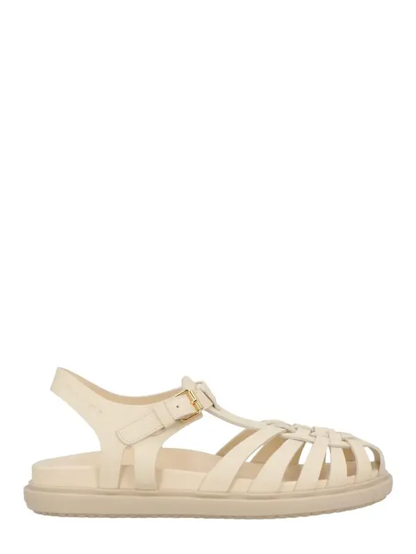 Marni Leather Fisherman Sandals - Nude