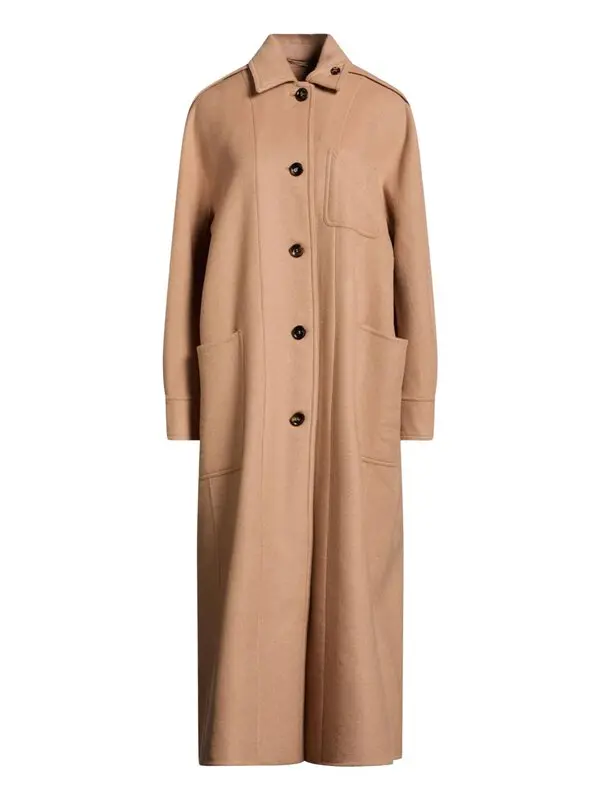 Max Mara Solid Color Coats - Camel