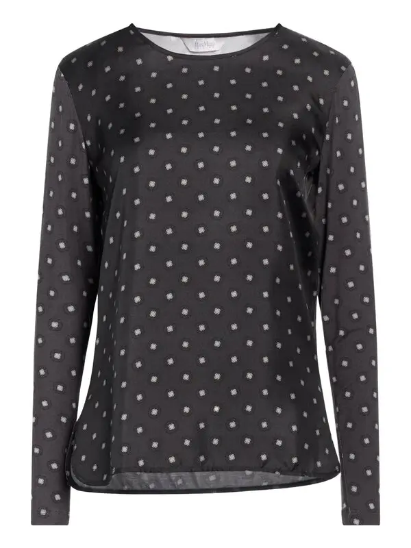 Max Mara Printed Satin Jersey Top - No