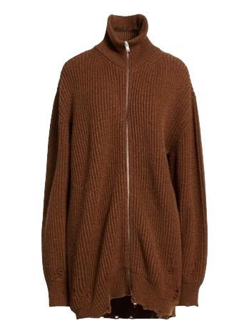 MAISON MARGIELA Lightweight Knitted Long-sleeved Top - Brown