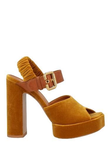 Chloé Velvet High-heel Sandals - No