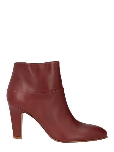 Chloé Genuine Leather Round-toe Ankle Boots - Red