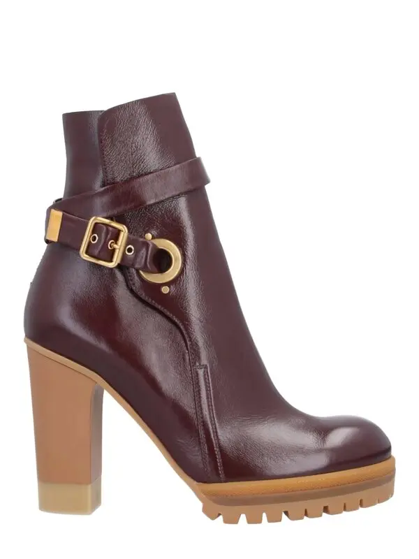 Chloé Minimalist Leather Shoes - Brown