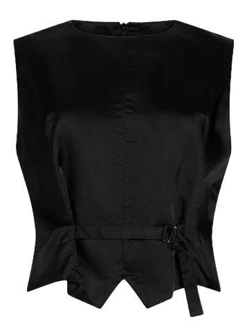 MAISON MARGIELA Satin Sleeveless Top - Black