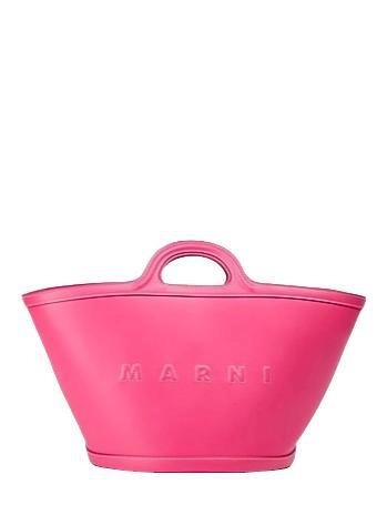 Marni Leather Shopper Bag - Fuchsia