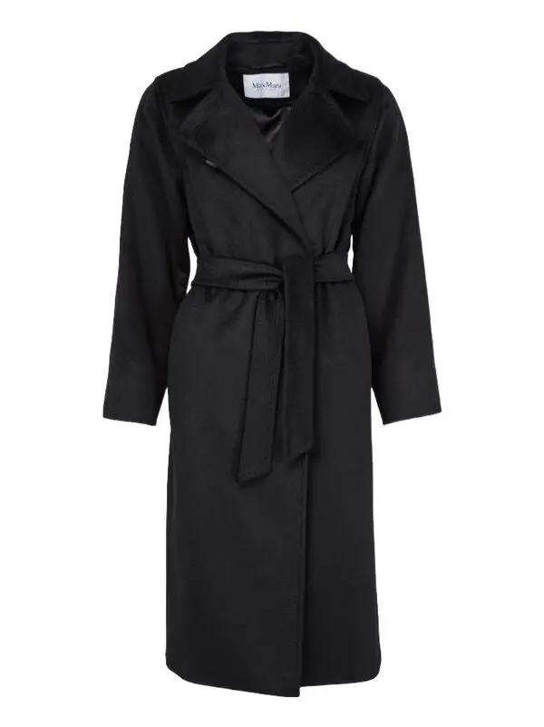 Max Mara Manuela Maxi Belted Coat - Black