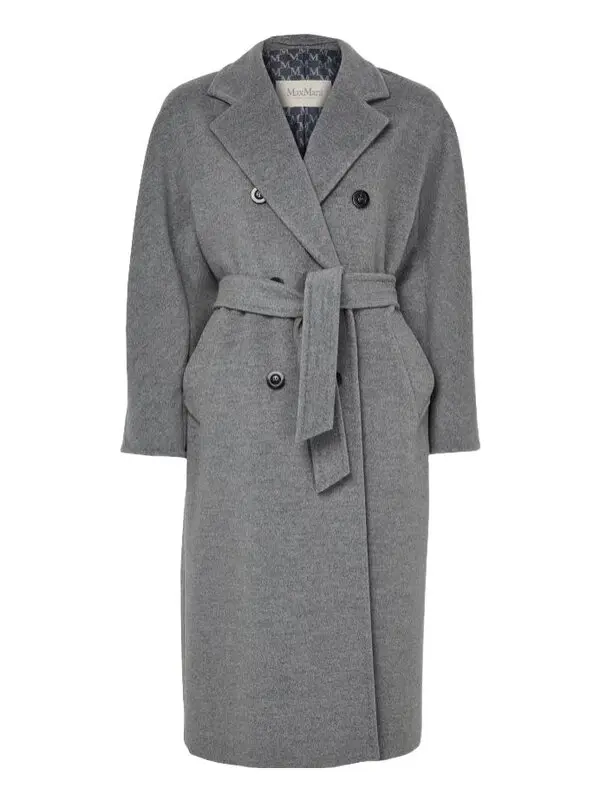 Max Mara Madame Belted Maxi Coat - Gray
