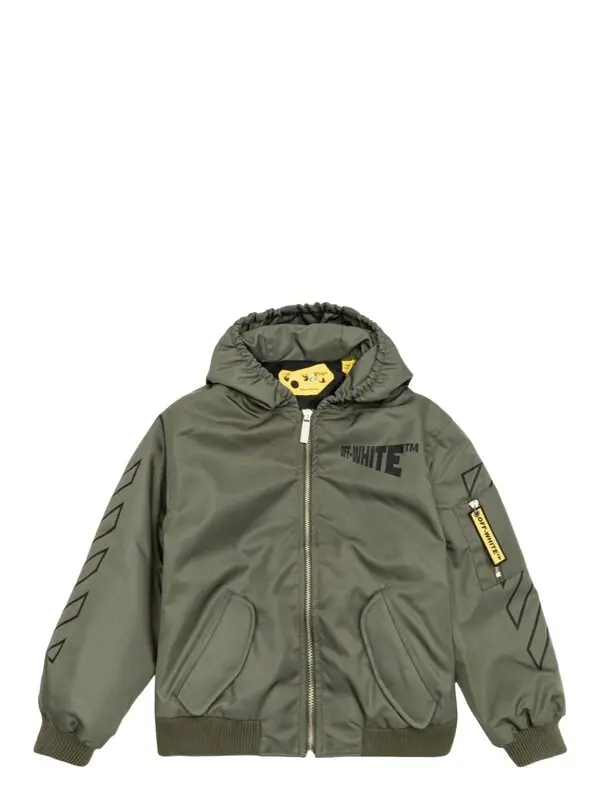 Off-White Hooded Bomber Jacket - No