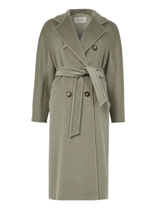 Max Mara Lapel Long-sleeved Coat - Gray