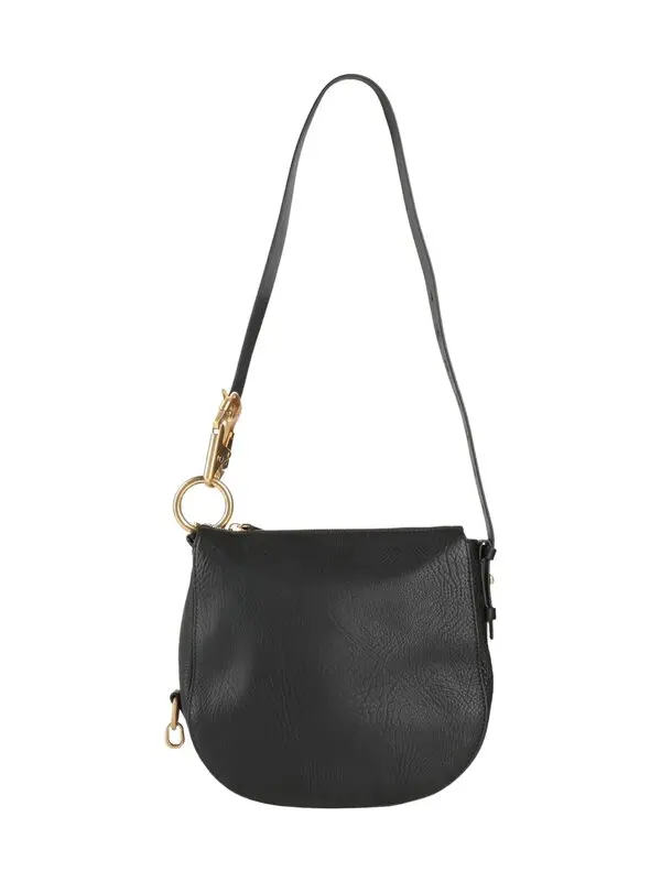 Burberry Plain Colour Shoulder Bag - Black