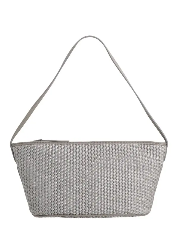 Brunello Cucinelli Monochrome Woven Tote Bag - Gray