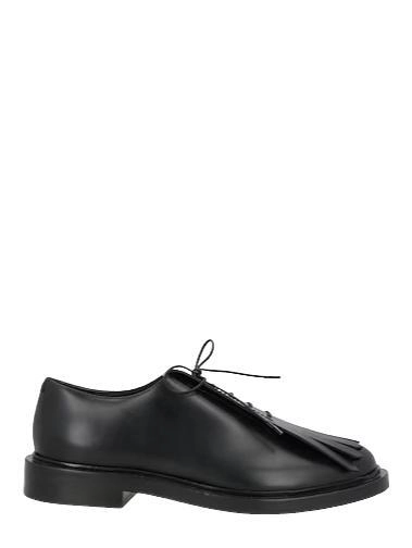 Max Mara Large-sized Lace-up Leather Shoes - Black