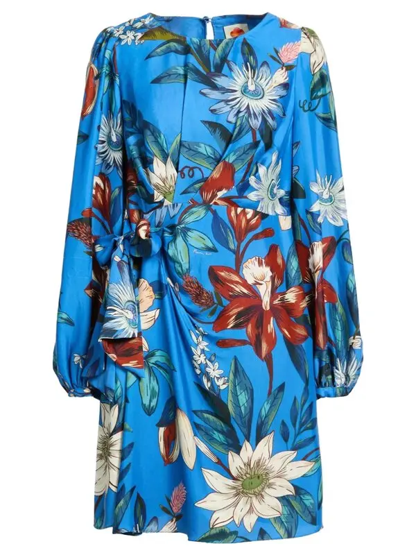 Farm Rio Long-sleeved Dress - Blue