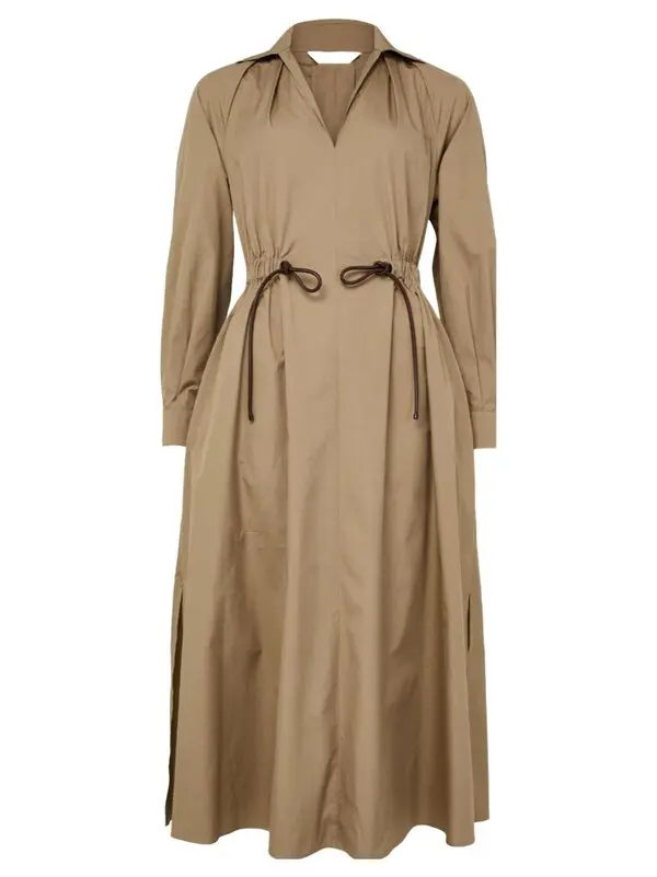 Max Mara Belted Midi Dress - Brown