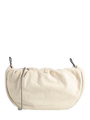 Brunello Cucinelli Suede Shoulder Bag - Nude
