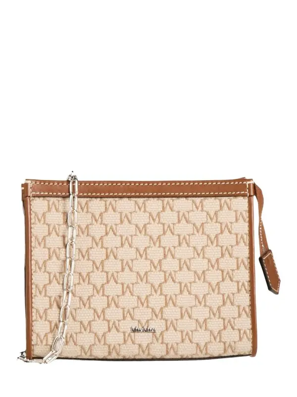 Max Mara Jacquard Cross Body Bag - Nude