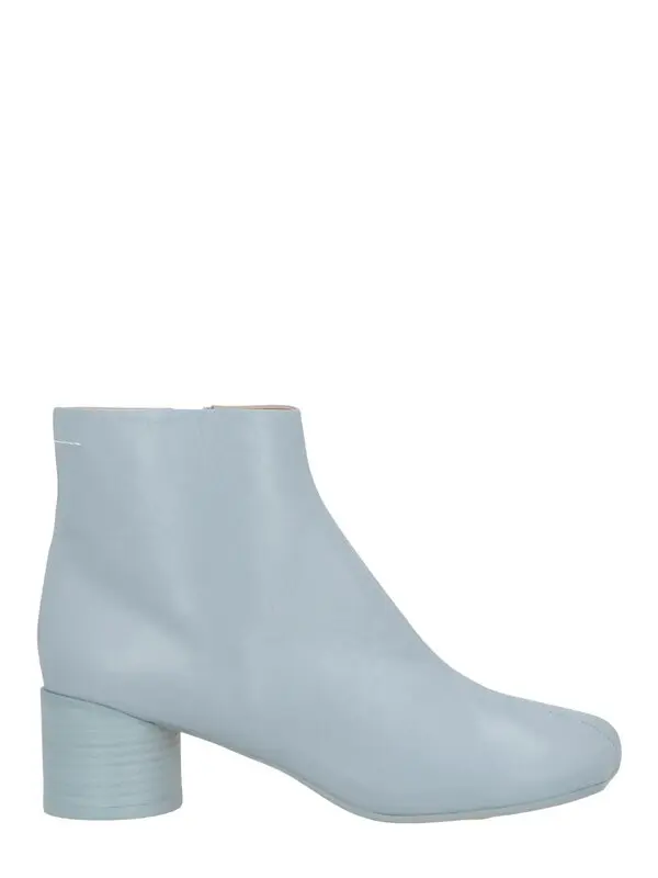 MAISON MARGIELA Square Toe Leather Ankle Boots - Gray