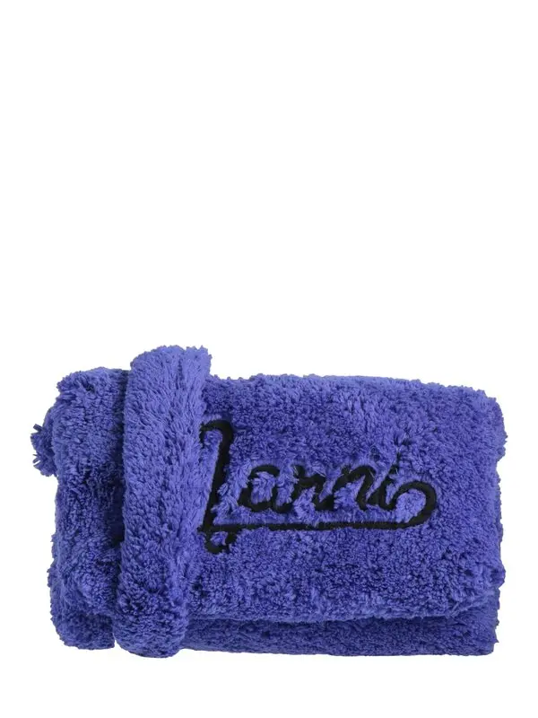 Marni Embroidered Logo Flap Bag - Blue