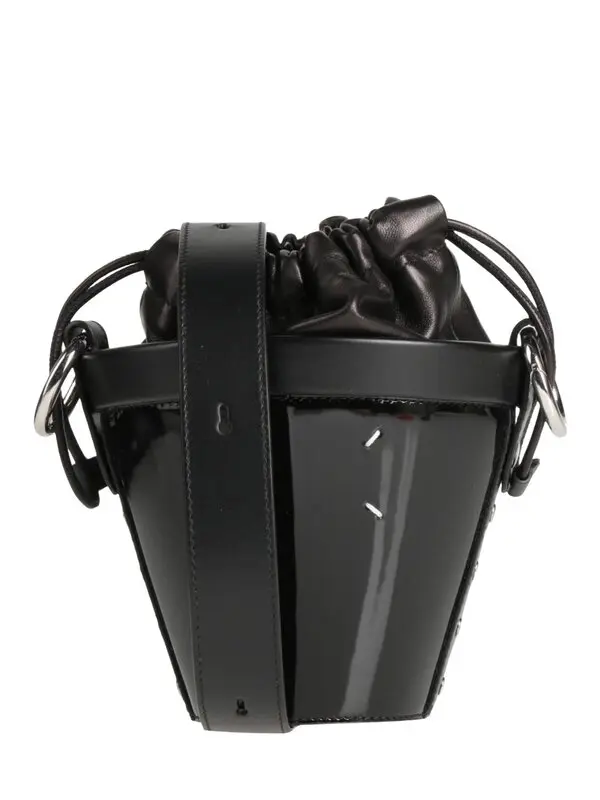 MAISON MARGIELA Small Solid Color Bucket Bag - Black