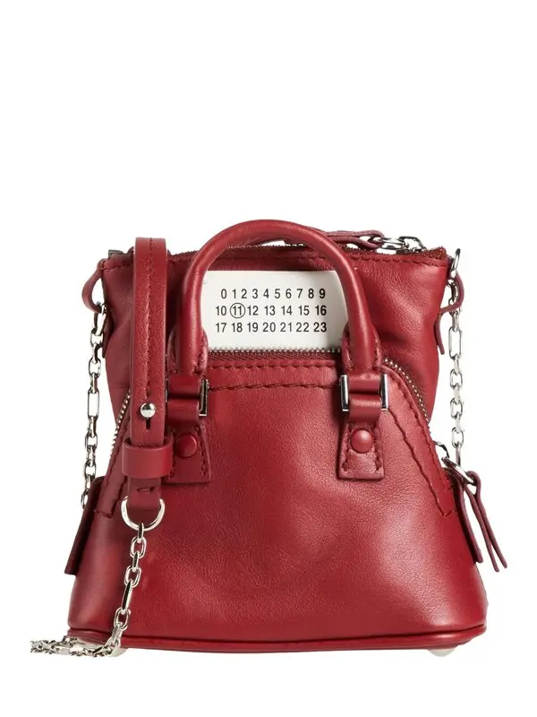 MAISON MARGIELA Leather Cross Body Bag - Red