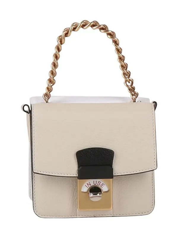 MAISON MARGIELA Two-tone Leather Flap Bag - Nude