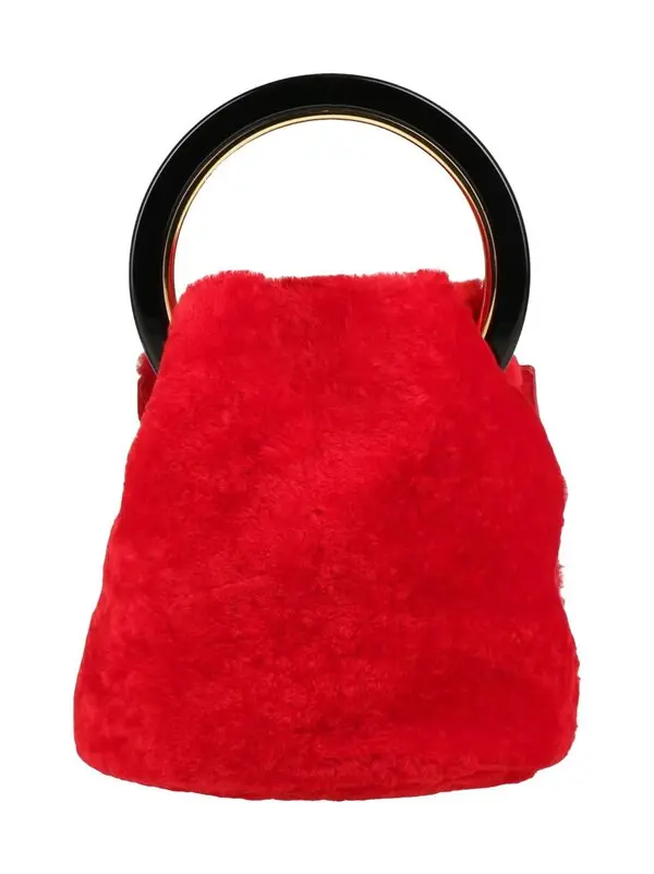 Marni Mini Plush Bucket Bag - Red